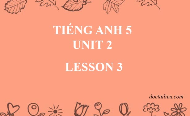 Giải bài tập Lesson 3 Unit 2 SGK Tiếng Anh 5