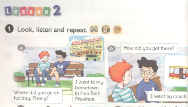 Đáp án Lesson 2 Unit 3 SGK tiếng anh 5